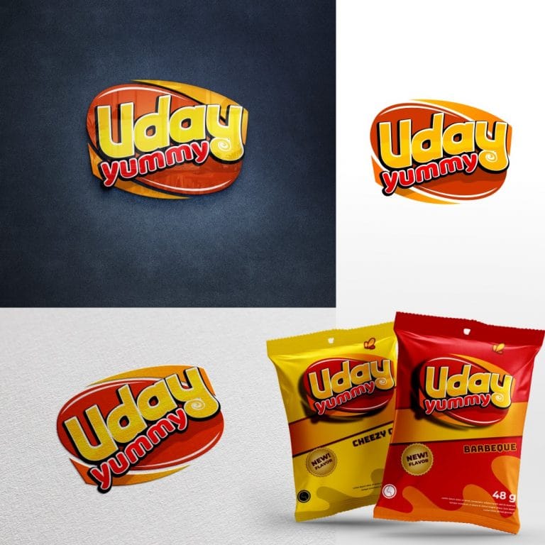 Desain Logo Snack Uday Yummy - Jasalogo.id