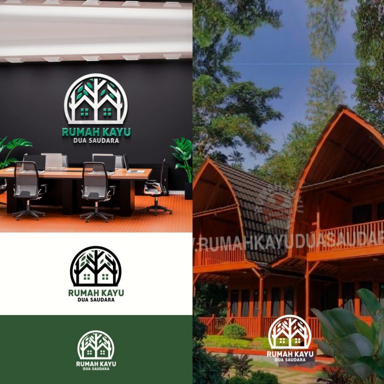 Portofolio - Logo Rumah Kayu untuk Dua Saudara - Jasalogo.id