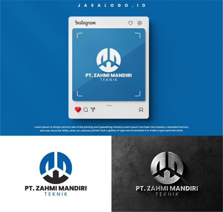 Logo Perusahaan Kontraktor - PT ZAHMI MANDIRI TEKNIK - Jasalogo.id