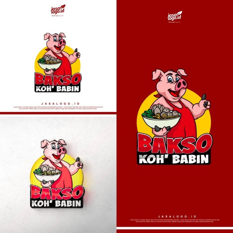 Logo Bakso Babi KOH BABIN - Jasalogo.id
