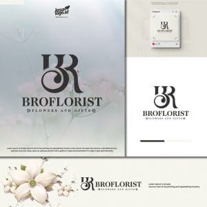 Logo Toko Bunga BROFLORIST - Jasalogo.id