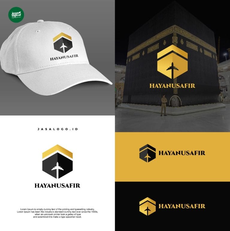 Desain Logo travel umroh & haji hayanusafir - Jasalogo.id
