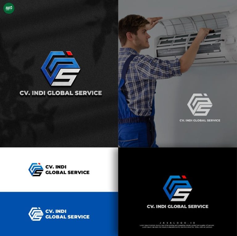 Desain Logo Servis AC untuk CV. Indi Global Service - Jasalogo.id