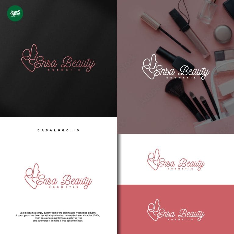 Desain Logo Kosmetik Keren untuk Ensa Beauty - Jasalogo.id