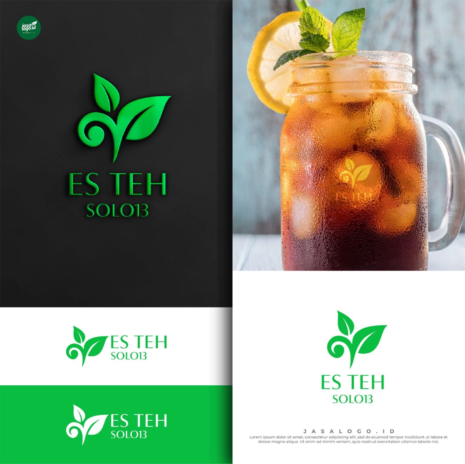 Desain Logo Minuman Esteh Keren - Jasalogo.id