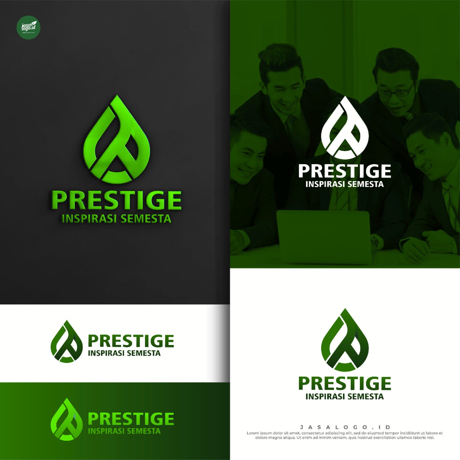 Logo Perusahaan MLM Prestige – Jasalogo.id