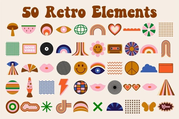 Mengenal Elemen Desain dalam Desain Grafis Konsep Retro - Jasalogo.id