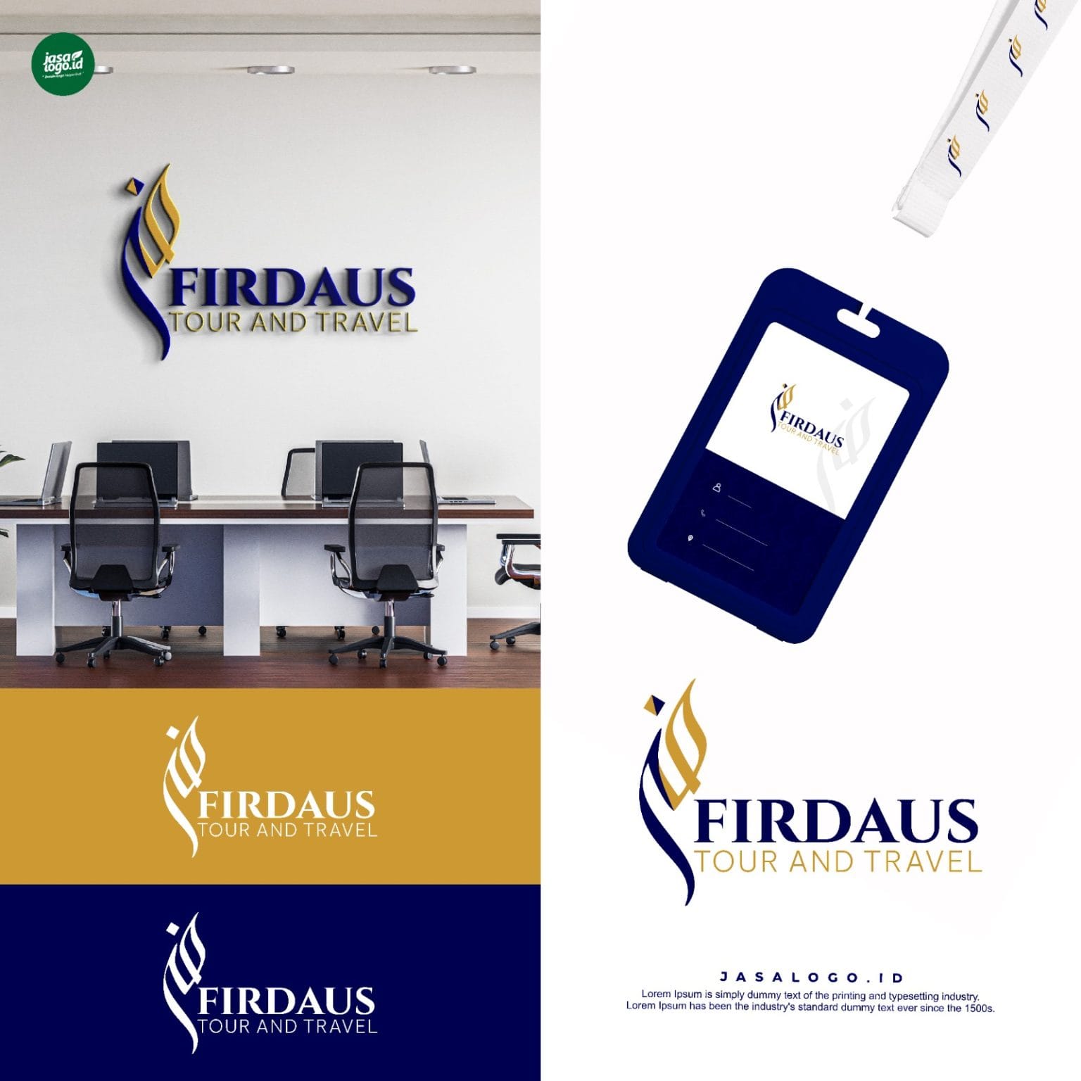Desain Logo Travel Firdaus Dengan Filosofi - Jasalogo.id
