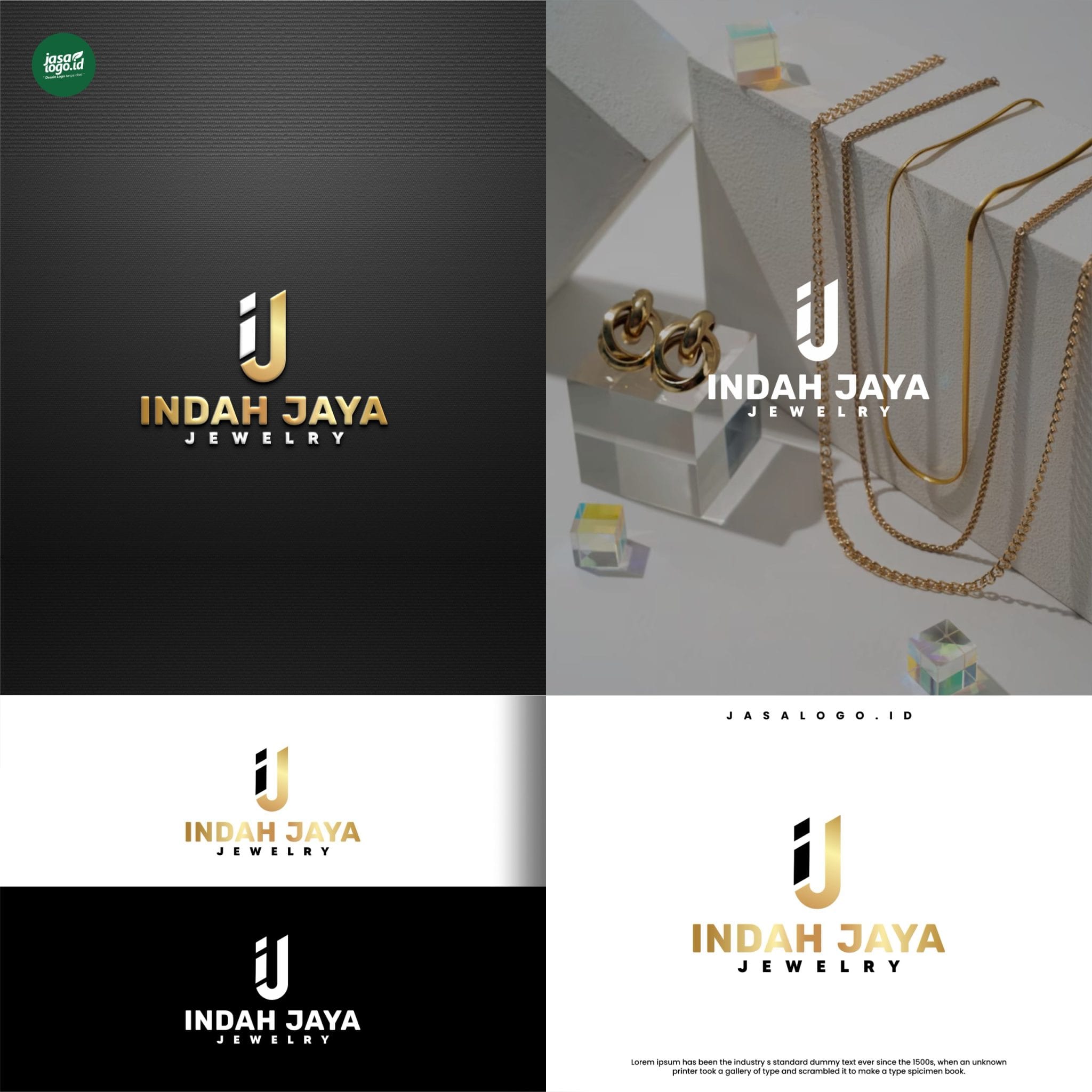 Desain Logo Toko Emas Indah Jaya Jewelry - Jasalogo.id