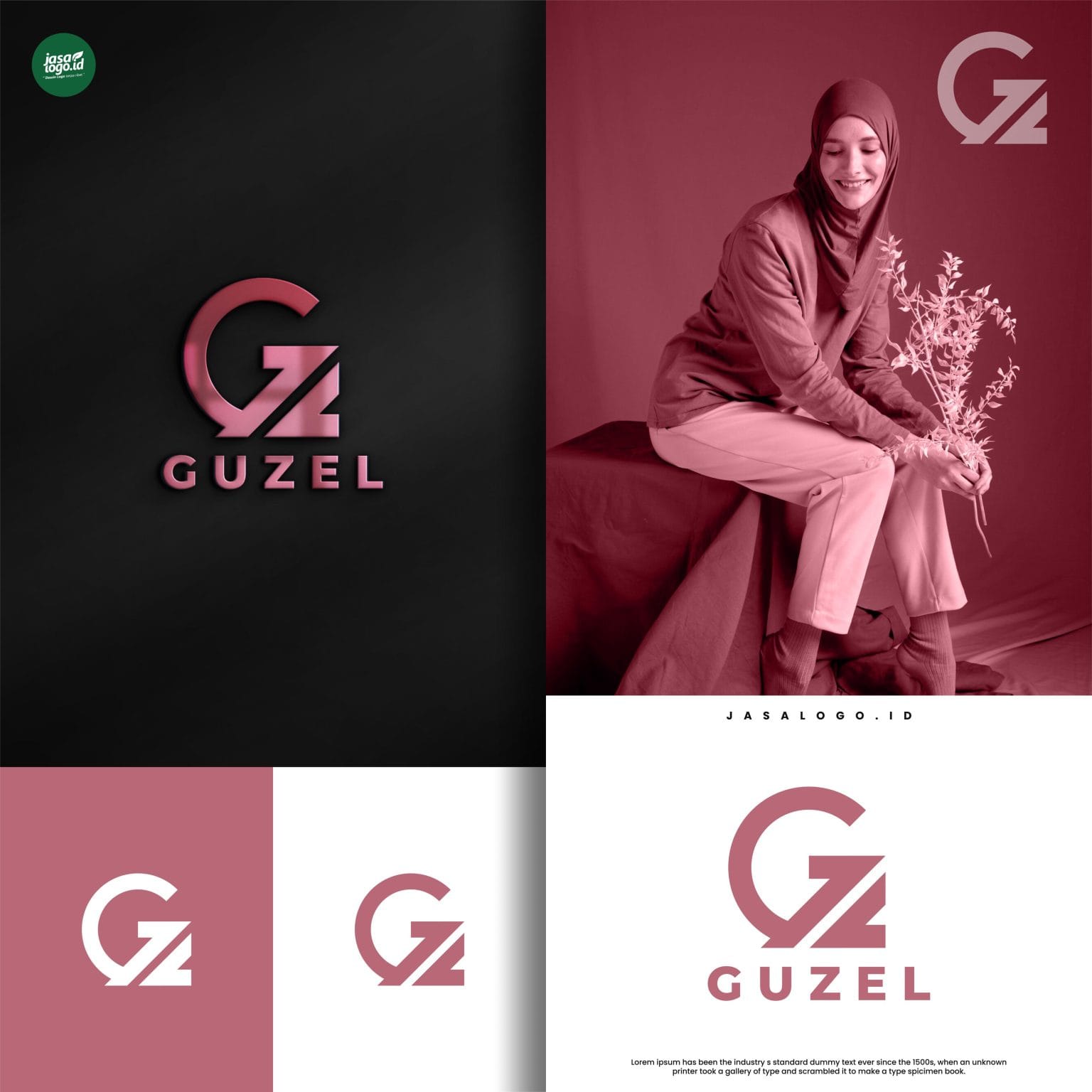 Desain Logo Hijab Klien GUZEL - Jasalogo.id