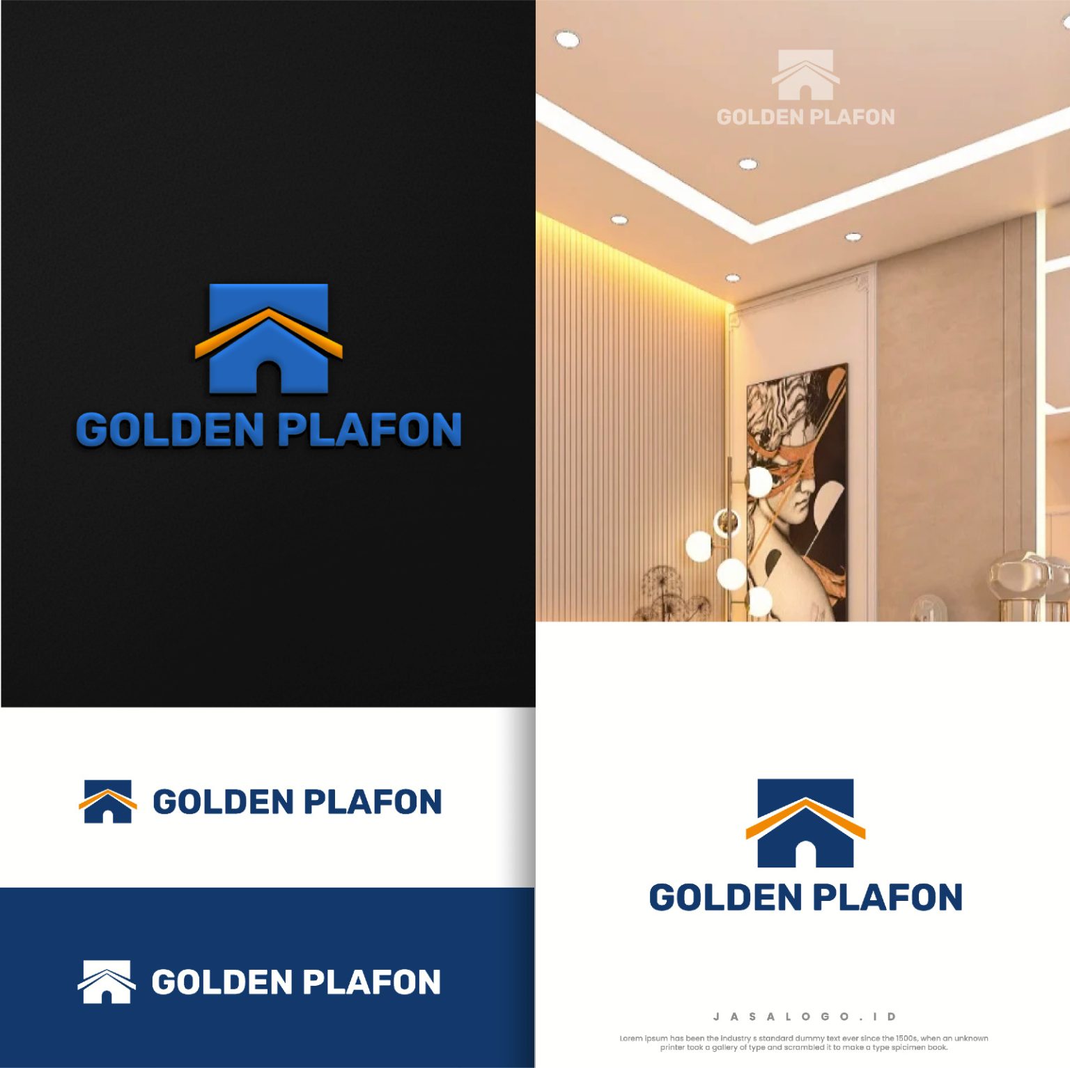 Desain Logo Interior, Klien Gorden Plafon - Jasalogo.id