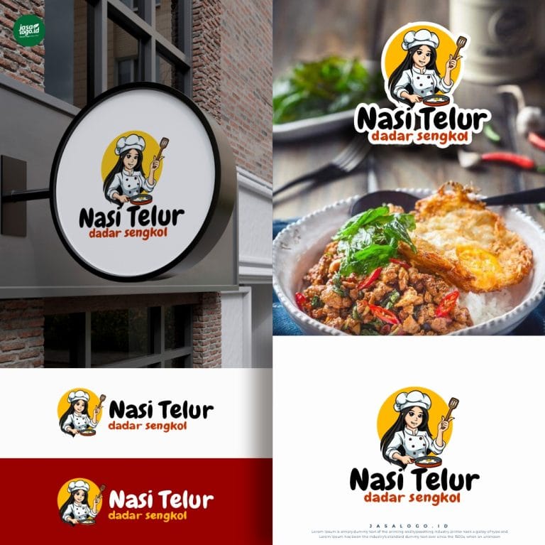 Desain Logo Kuliner Nasi Telur Sengkol - Jasalogo.id