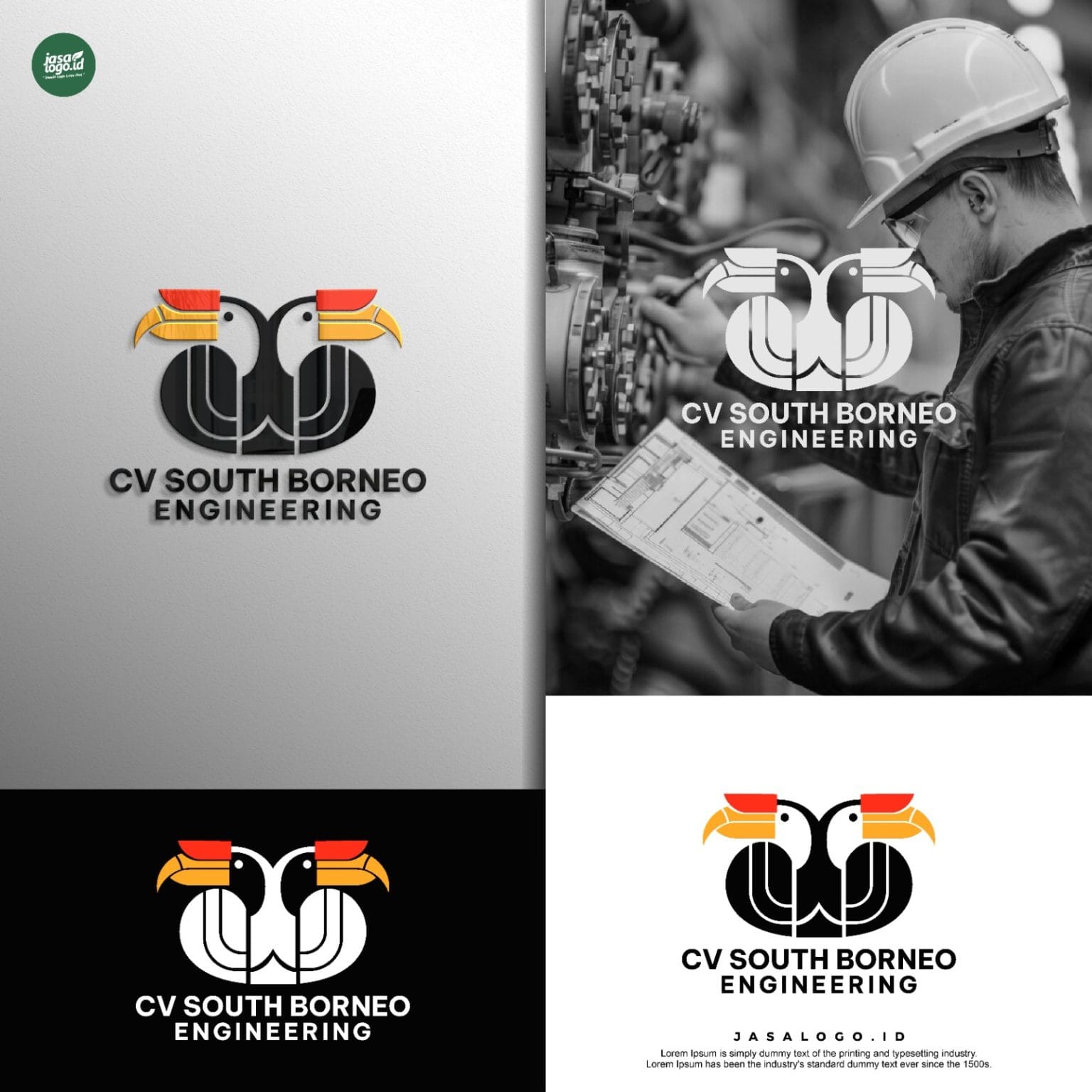 Desain Logo Engineering Klien CV Soulth Borneo - Jasalogo.id