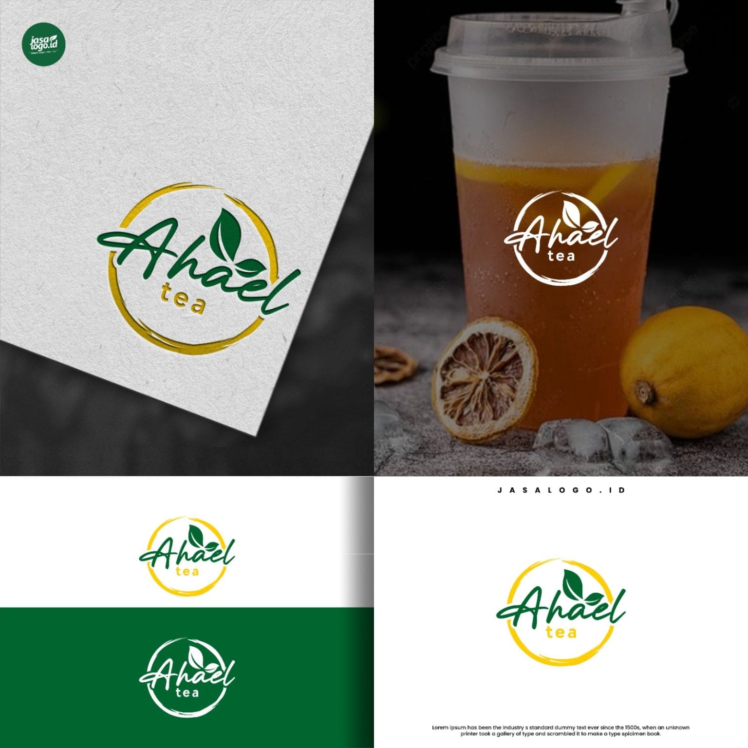 Logo Minuman Es Teh Klien Ahael - Jasalogo.id