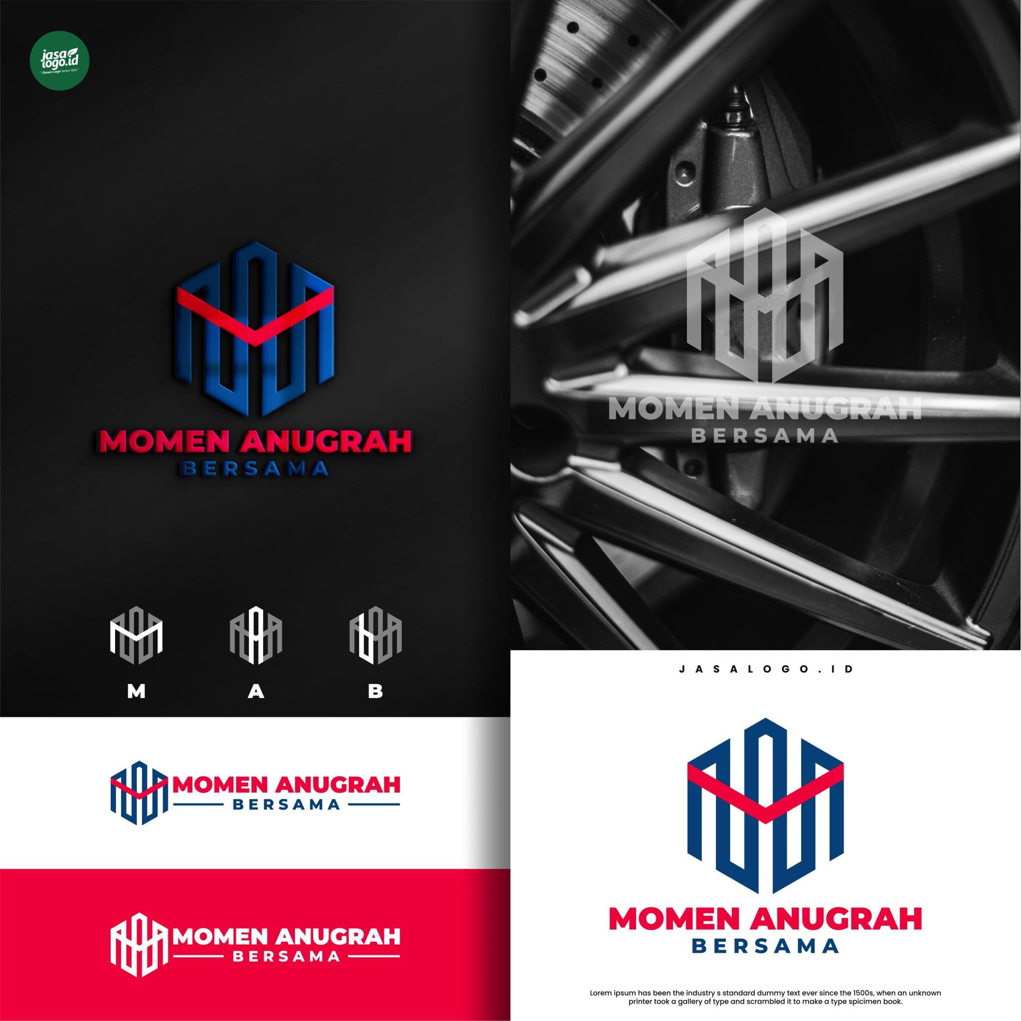 Logo Perusahaan Pelek Mobil KLien Momen Anugrah. - Jasalogo.id