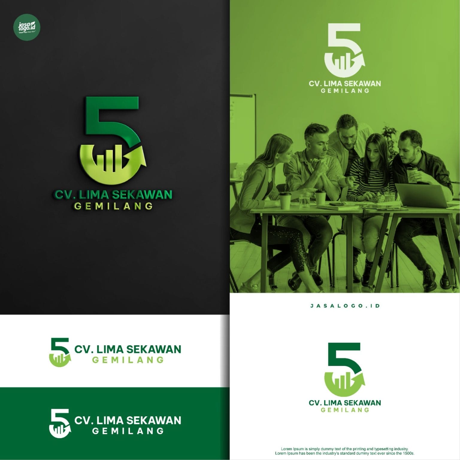 Hijau dalam Berbagai Desain Branding yang Bervariasi - Jasalogo.id