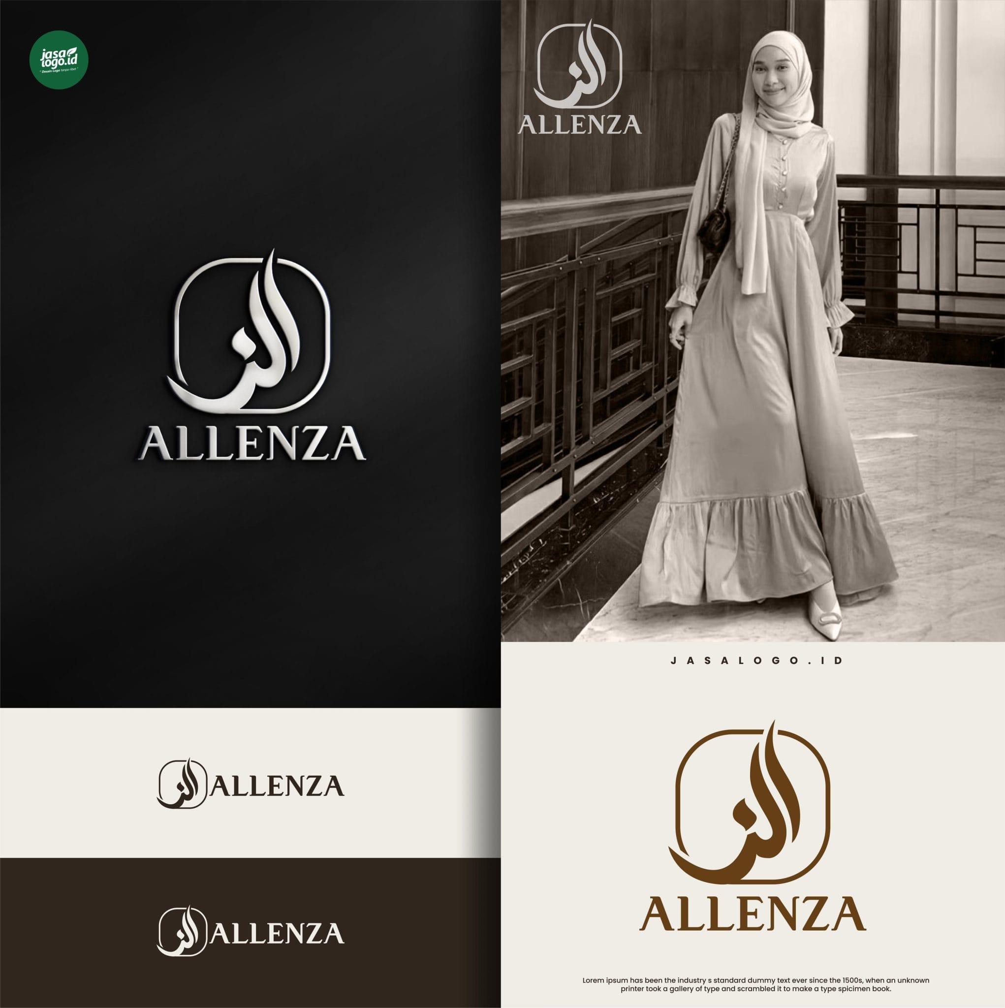 Logo Gamis Wanita Allenza - Jasalogo.id