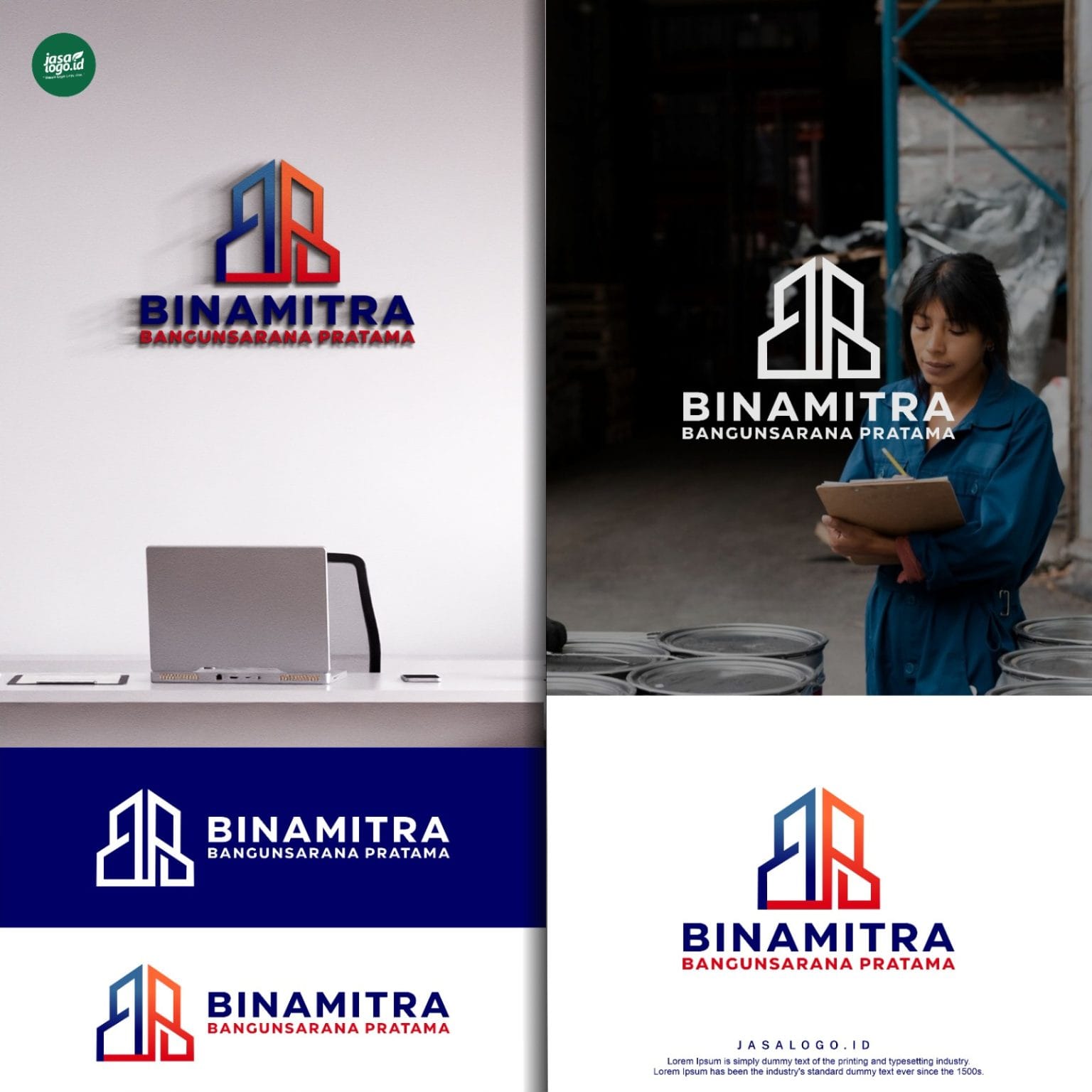 Kombinasi Warna Kontras dalam Desain Logo Inisial - Jasalogo.id