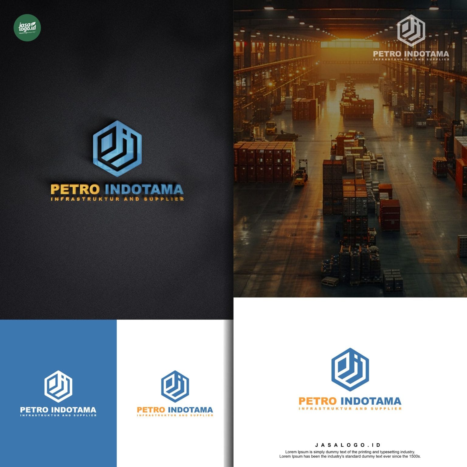 Tren Logo Kombinasi Simetris Segi Enam dan Inisial Nama Brand - Jasalogo.id