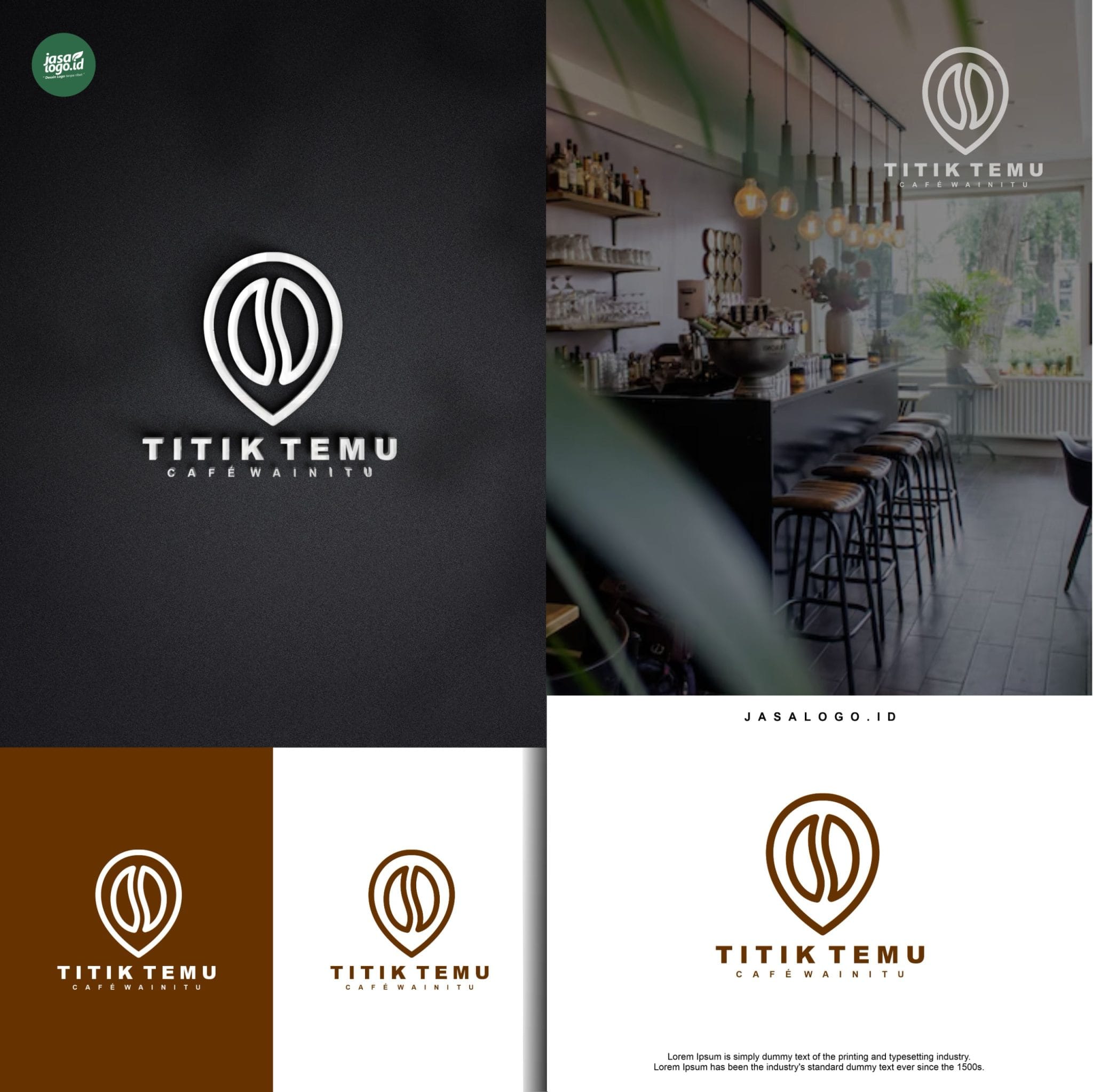 Warna Coklat dan Ikon Logo Kopi yang Populer - Jasalogo.id