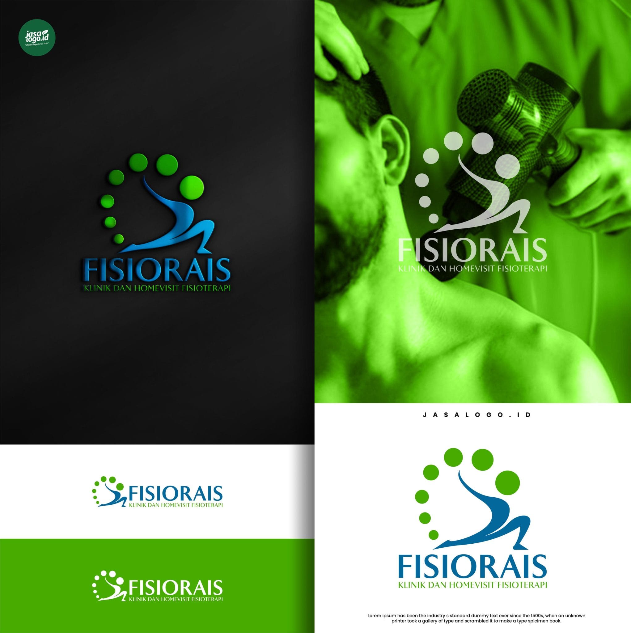 Desain Logo Klinik Fisioterapi FISIORAIS - Jasalogo.id