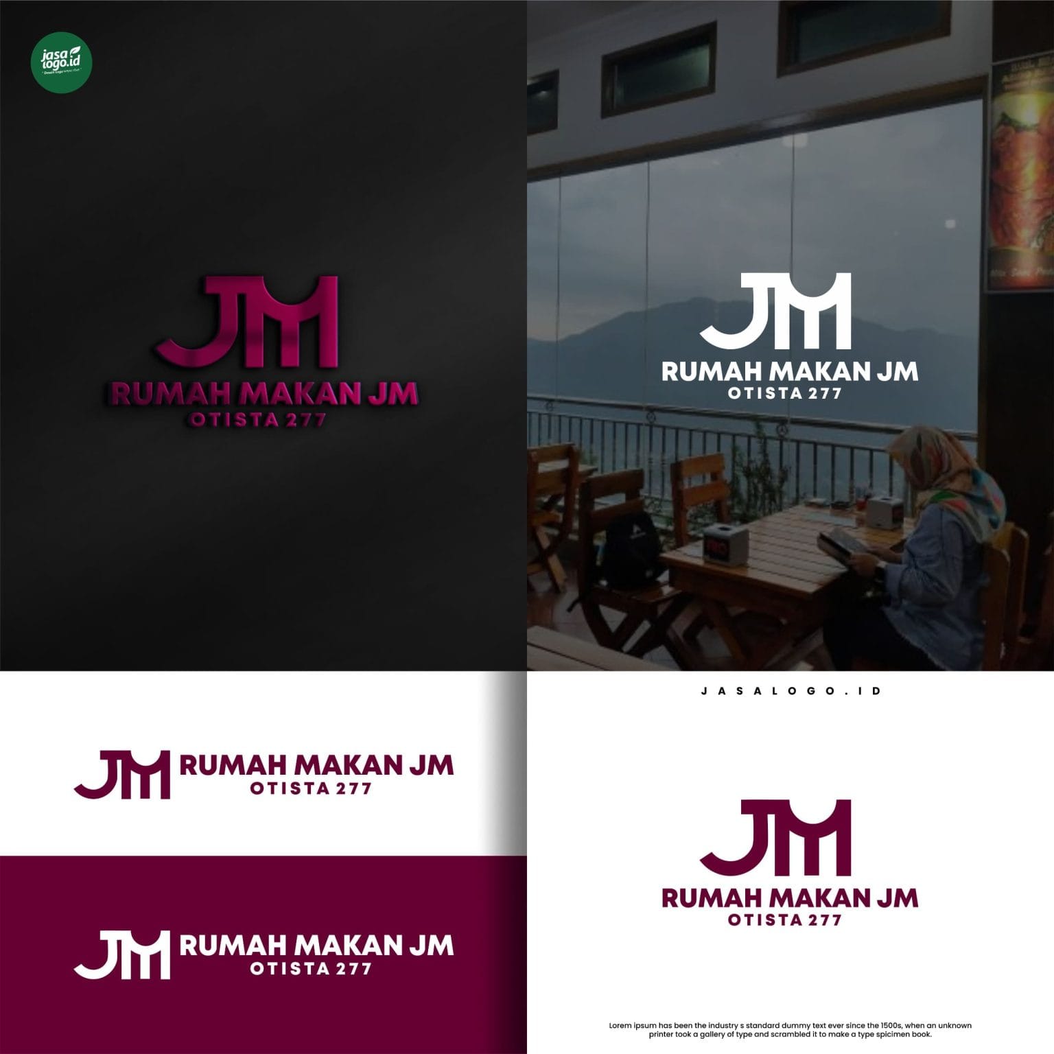 Desain Logo Rumah Makan JM Otista 277 - Jasalogo.id