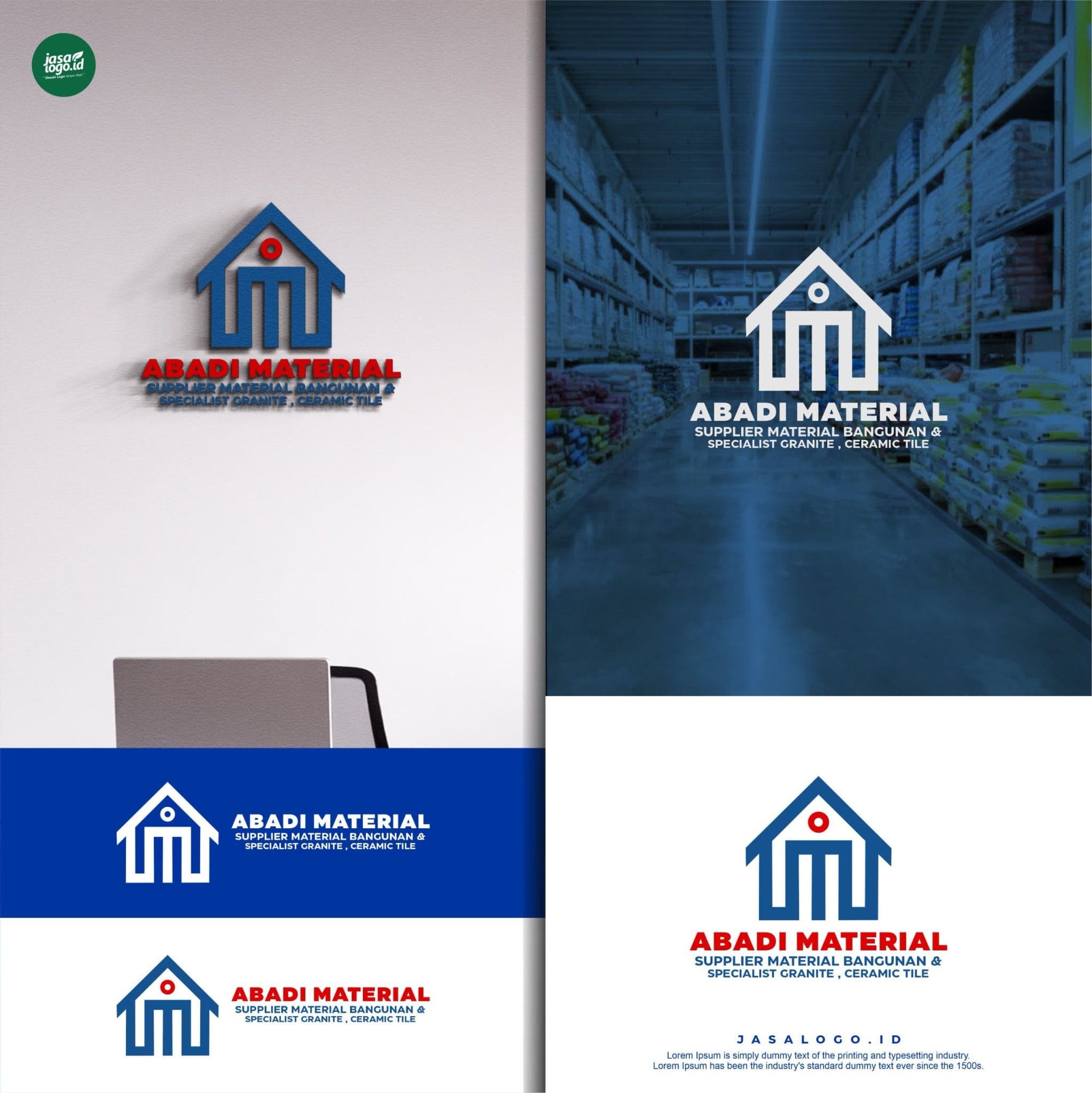 Desain Logo Supplier Bangunan Abadi Material - Jasalogo.id
